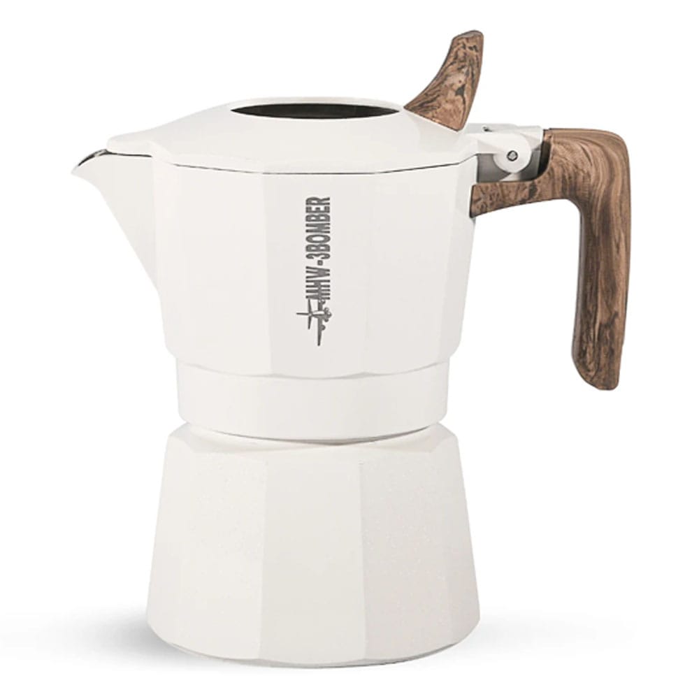 MHW – 3BOMBER Double Valve Moka Pot White 100ml - Whisky.my
