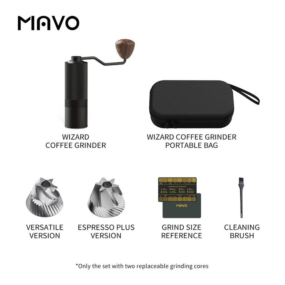 MAVO 2.0 Manual Coffee Grinder Black - Whisky.my